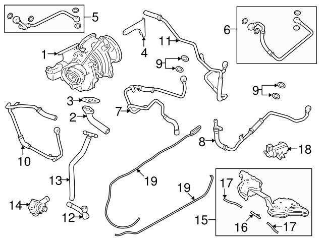 Genuine BMW 11427562142 Turbocharger Oil Return Line O-Ring; Right - BMW