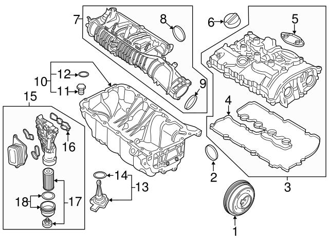 Genuine BMW 11428649177 Oil Filter Housing - BMW