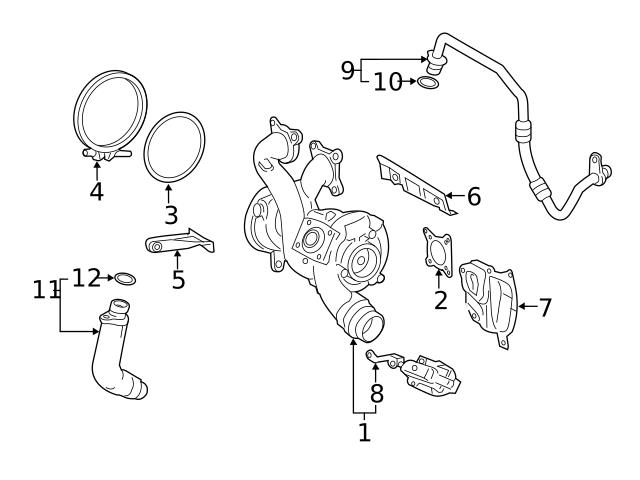 Genuine BMW 11428679019 Turbocharger Oil Line - BMW