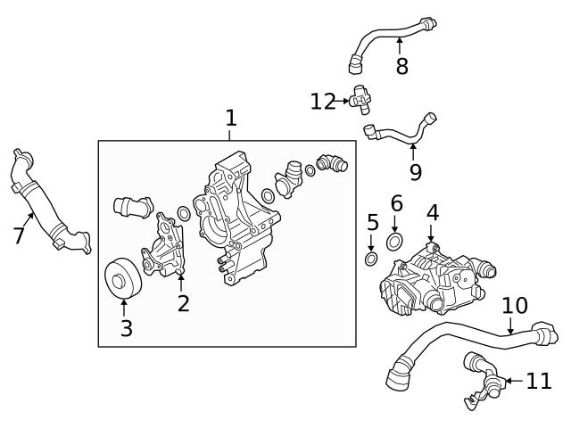 Genuine BMW 11518482250 Water Pump - BMW