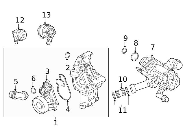 Genuine BMW 11518482263 Water Pump Gasket - BMW