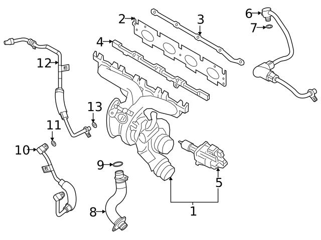 Genuine BMW 11538629971 Turbocharger Coolant Line - BMW