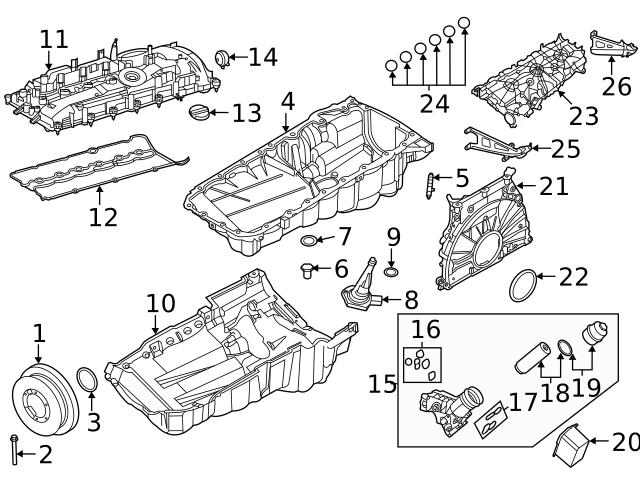 Genuine BMW 11618647981 Engine Intake Manifold Brace; Rear - BMW