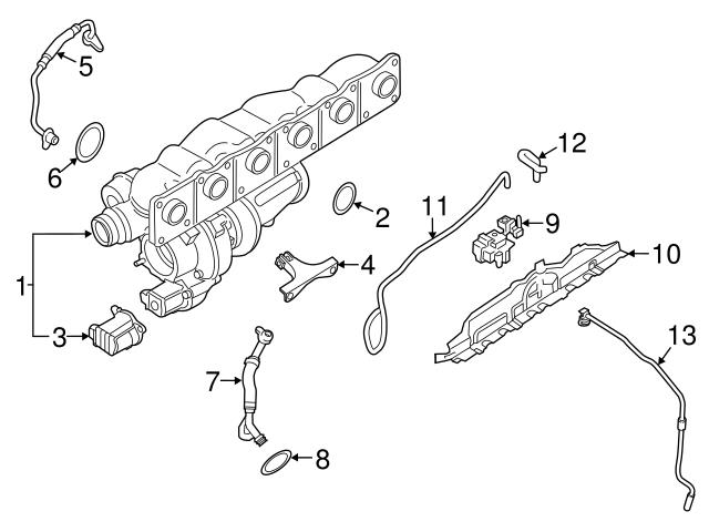 Genuine BMW 11657588773 Vacuum Hose/Line; Upper - BMW