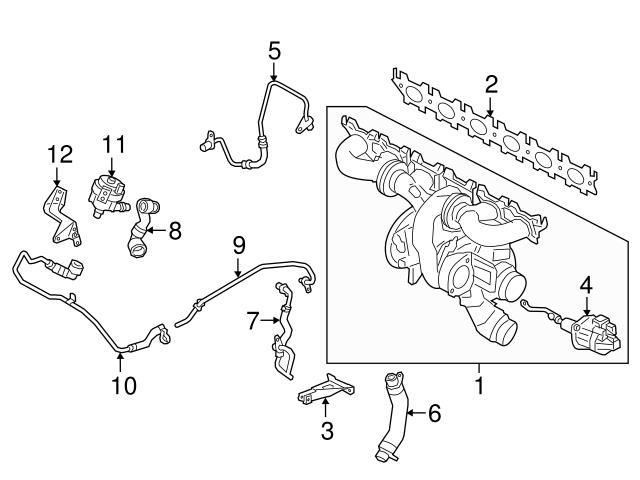 Genuine BMW 11657643148 Turbocharger Bracket - BMW