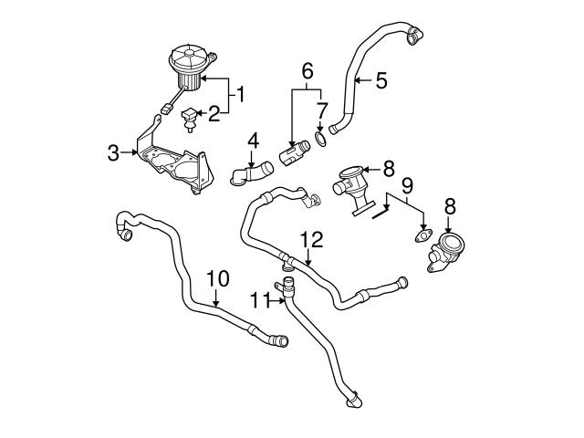Genuine BMW 11727835411 Air Pump Hose; Rear - BMW
