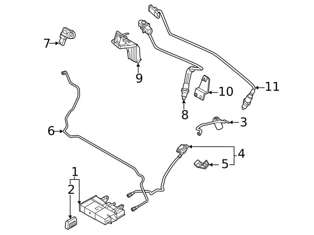 Genuine BMW 11788659884 Oxygen Sensor; Front, Upper - BMW
