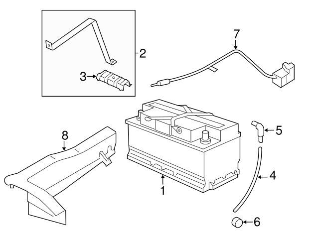 Genuine BMW 12427611322 Battery Cable - BMW