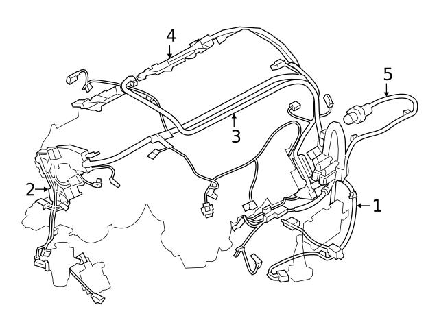 Genuine BMW 12517848264 Engine Wiring Harness; Left - BMW