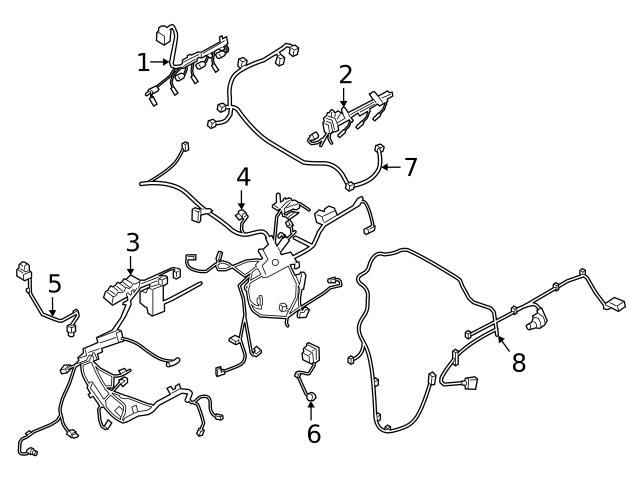 Genuine BMW 12518654416 Engine Wiring Harness; Right - BMW
