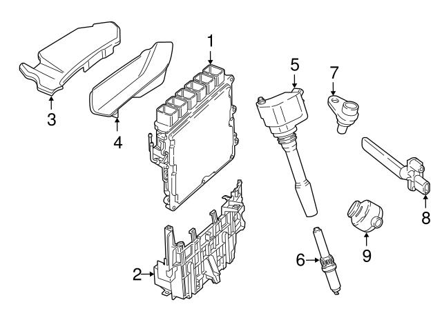 Genuine BMW 12908605530 Engine Control Module Bracket - BMW