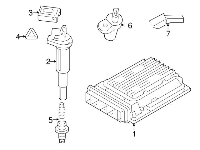 Genuine BMW 13627577034 Ignition Knock (Detonation) Sensor; Left, Right ...