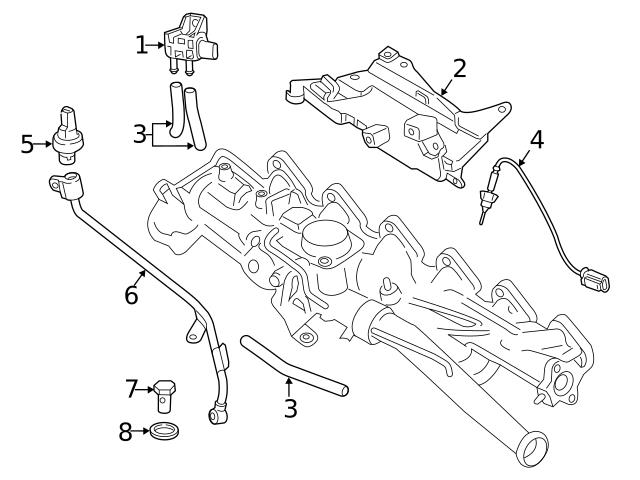 Genuine BMW 13628507634 Exhaust Backpressure Sensor - BMW