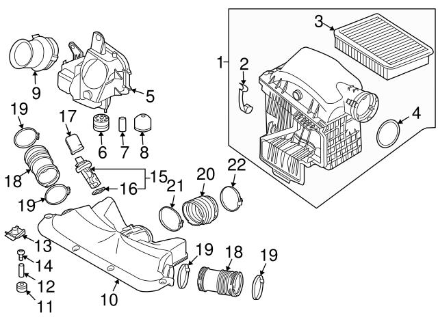 Genuine BMW 13717541068 Air Intake Hose; Left, Right - BMW
