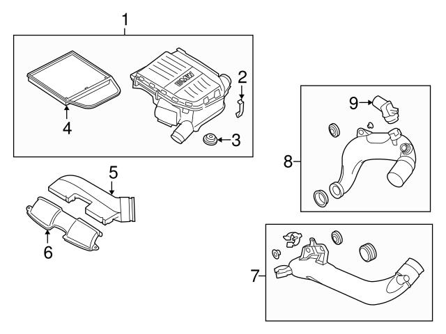 Genuine BMW 13717547591 Air Intake Hose; Right - BMW