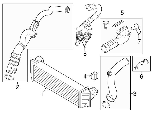 Genuine BMW 13717582313 Turbocharger Intercooler Pipe - BMW
