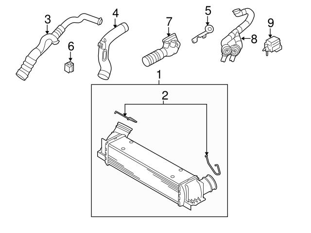 Genuine BMW 13717594722 Turbocharger Intercooler Pipe; Rear - BMW