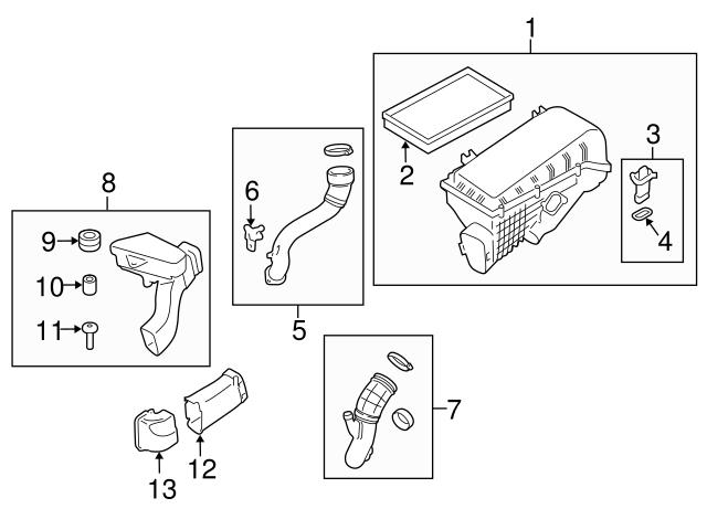 Genuine BMW 13717595222 Air Intake Hose; Left - BMW | 13717648822