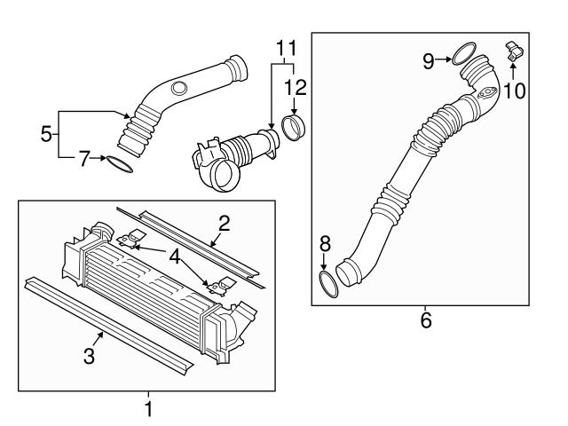 Genuine BMW 13717597591 Turbocharger Intercooler Pipe; Right - BMW