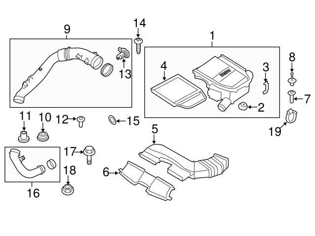 Genuine BMW 13717599284 Air Filter & Housing Assembly - BMW