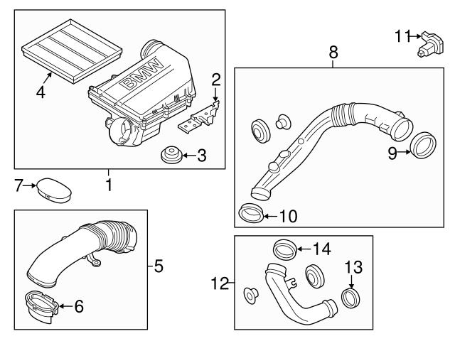 Genuine BMW 13717624208 Air Intake Hose - BMW | 13717571343