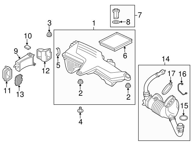 Genuine BMW 13718507313 Air Filter & Housing Assembly - BMW