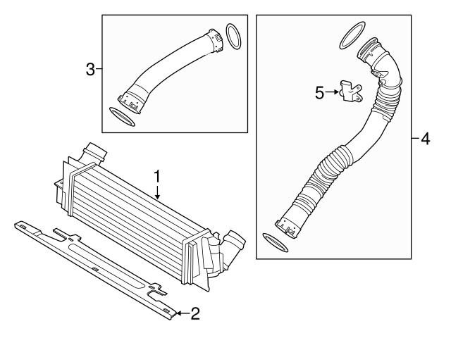 Genuine BMW 13718603096 Turbocharger Intercooler Pipe; Left - BMW