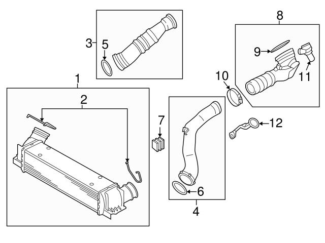 Genuine BMW 13718626487 Air Intake Hose; Rear - BMW