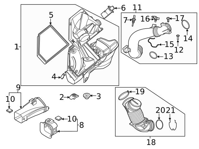 Genuine BMW 13718635102 Air Filter - BMW