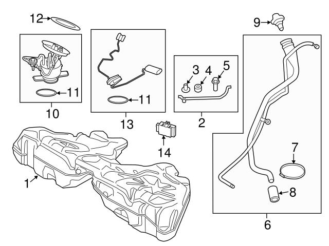 Genuine BMW 16117053972 Fuel Tank Strap; Left, Right - BMW