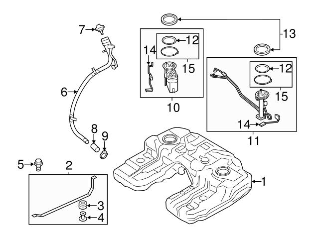 Genuine BMW 16117212632 Fuel Tank Sending Unit; Left - BMW | 16117195475