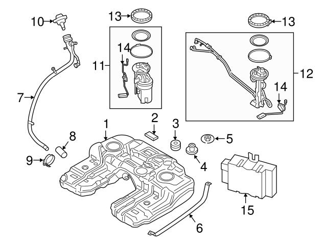 Genuine BMW 16117212633 Fuel Tank Sending Unit; Right - BMW ...
