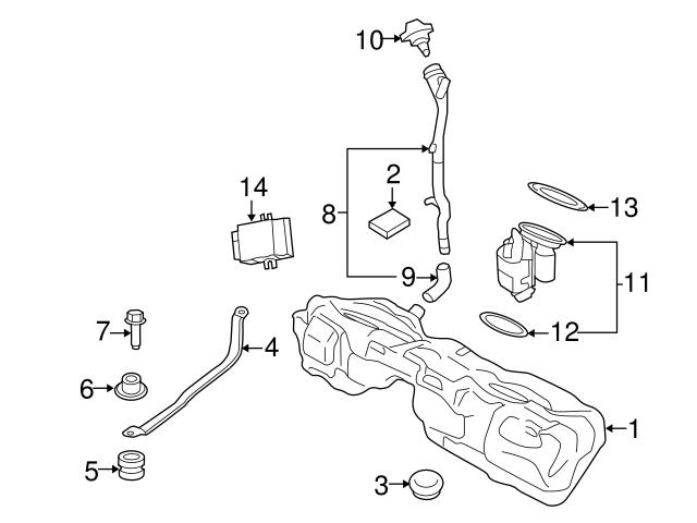 Genuine BMW 16117305467 Fuel Tank Filler Neck; Lower - BMW