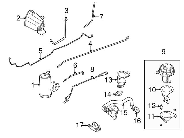 Genuine BMW 16131180886 Vapor Canister Filter Seal - BMW | 16131181217