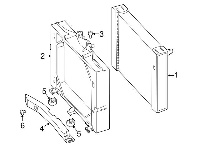 Genuine BMW 17112284278 Radiator; Right - BMW | 17112284276