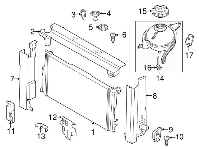 Genuine BMW 17117645650 Radiator Support Bracket - BMW | 17117618773