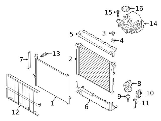 Genuine BMW 17118043655 Radiator; Outer - BMW