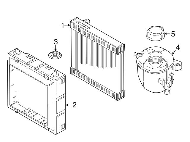 Genuine BMW 17118476010 Radiator; Inner - BMW | 17118576997