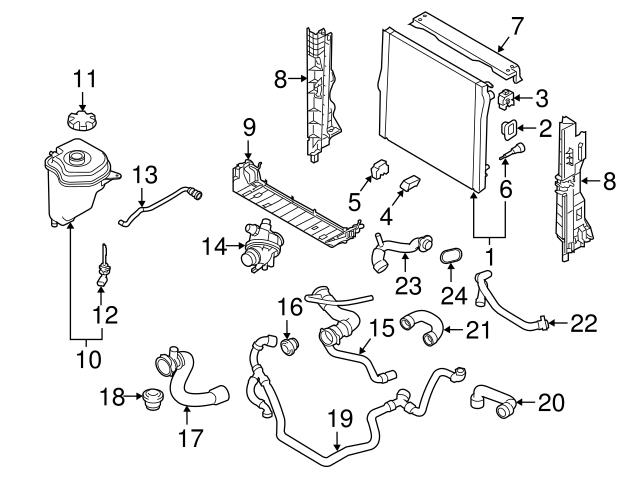 Genuine BMW 17118572188 Radiator Support Air Deflector; Left - BMW ...