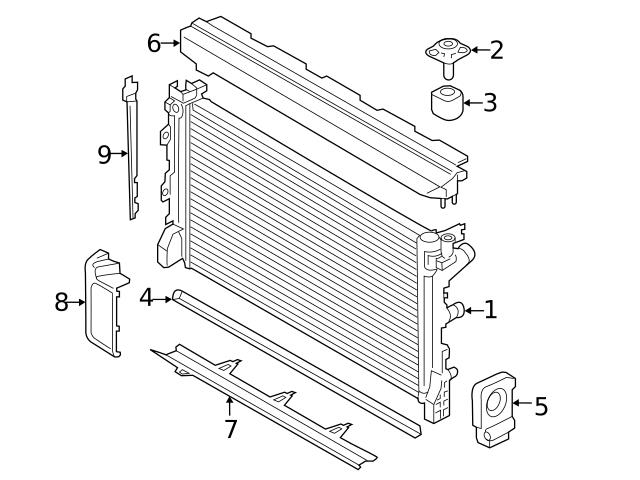 Genuine BMW 17118577638 Radiator Support Air Deflector - BMW