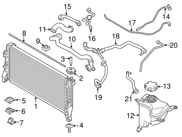 Genuine BMW 17118617881 Radiator Mount Bracket; Left Lower, Right Lower ...