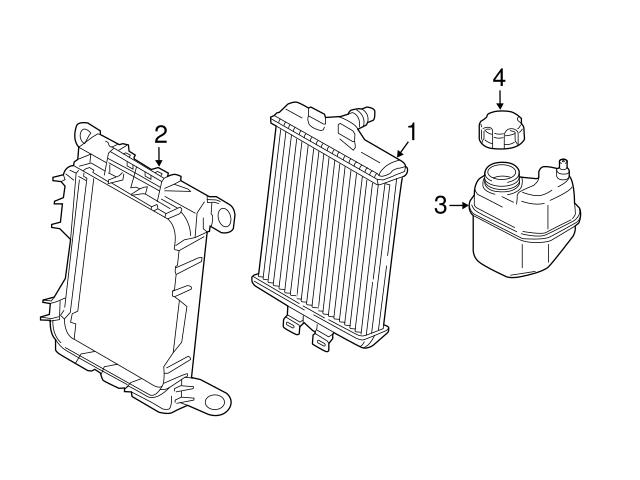 Genuine BMW 17118625447 Radiator; Left - BMW