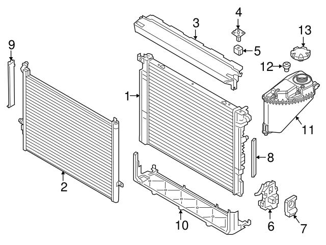 Genuine BMW 17118632119 Radiator Support Air Deflector; Front Lower - BMW