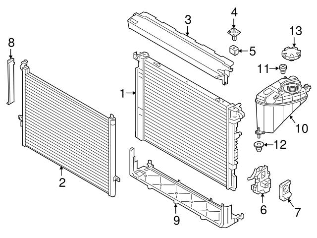 Genuine BMW 17118632129 Radiator Mount Bracket; Left - BMW