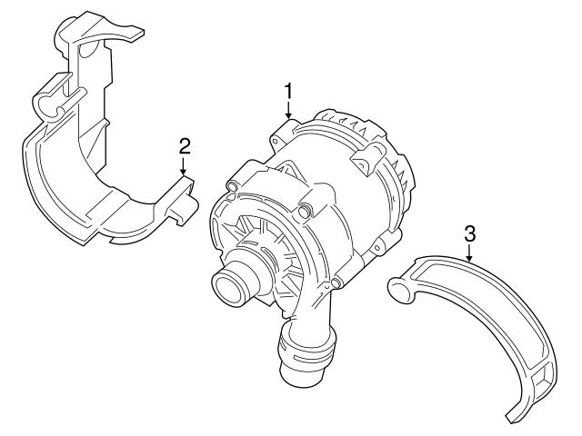 Genuine BMW 17118632136 Water Pump Bracket; Front Right - BMW