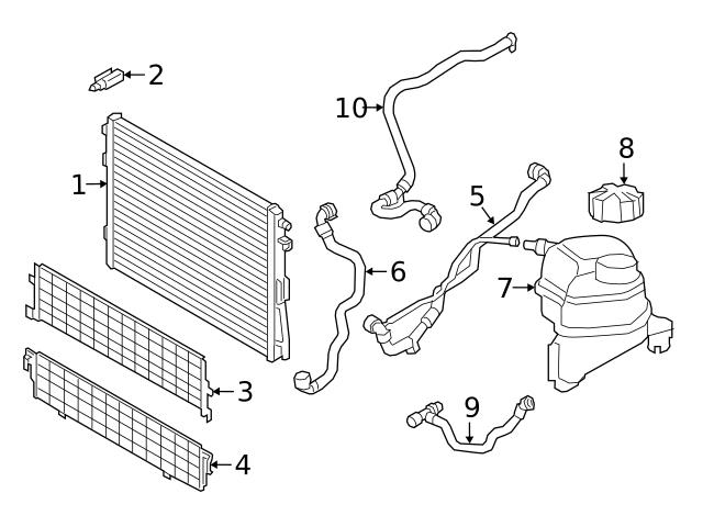 Genuine BMW 17118666811 Radiator; Outer, Front - BMW | 17115A54040