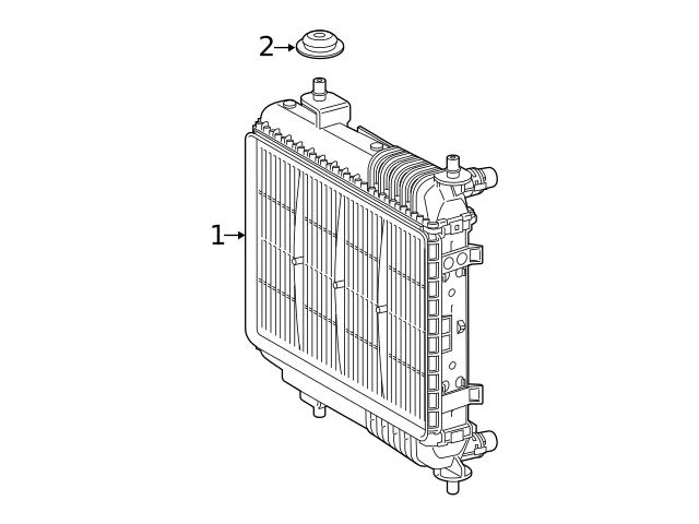 Genuine BMW 17118672237 Radiator; Right - BMW