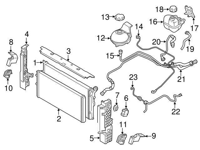 Genuine BMW 17118673371 Radiator; Outer - BMW | 17117600522