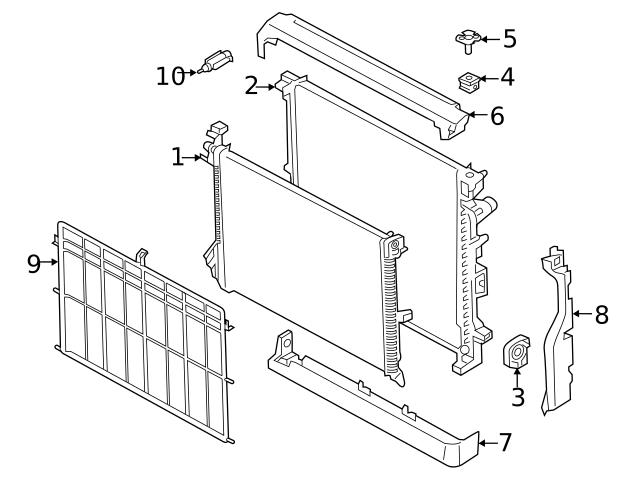 Genuine BMW 17118697887 Radiator Support Air Deflector - BMW