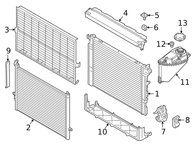 Genuine BMW 17118741574 Radiator Shutter Assembly - BMW